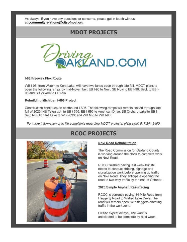 Better Roads Ahead - City of Novi